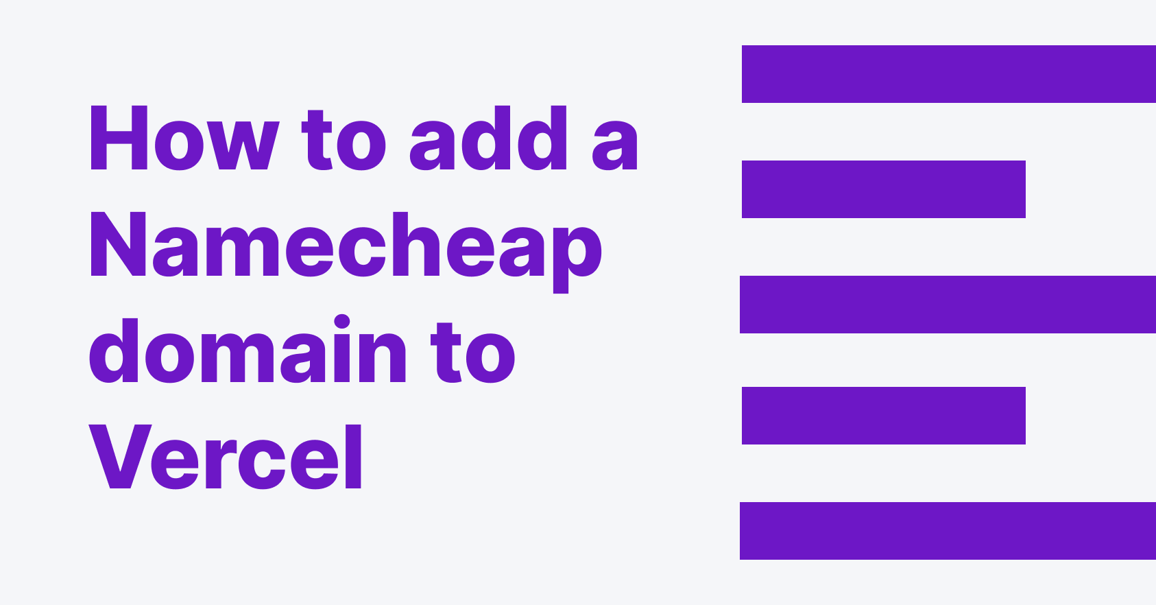 How to add Namecheap domain to Vercel